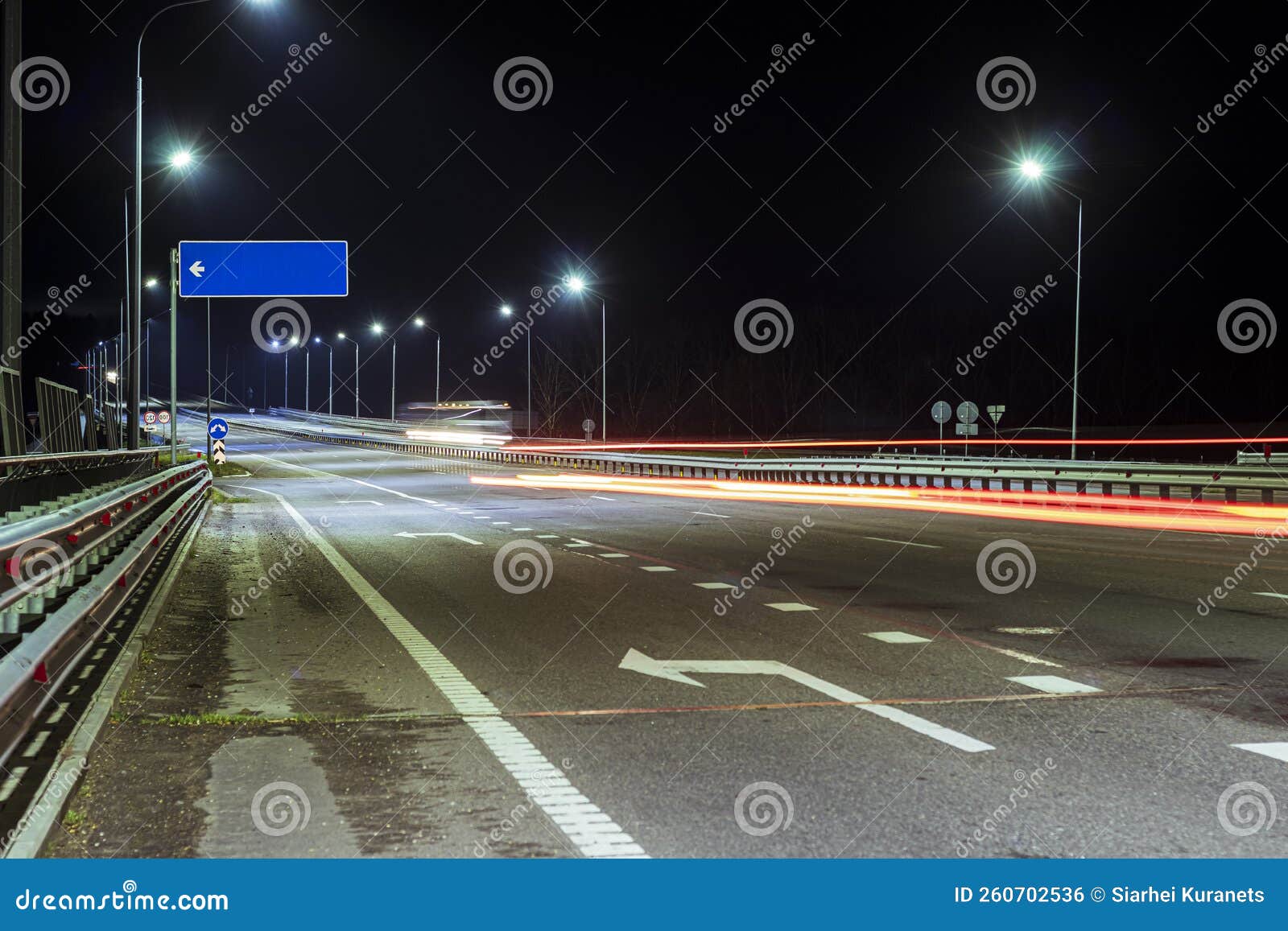 Soft Focus. Natural Night Light. Bridge. Transport Interchange, Speed ...