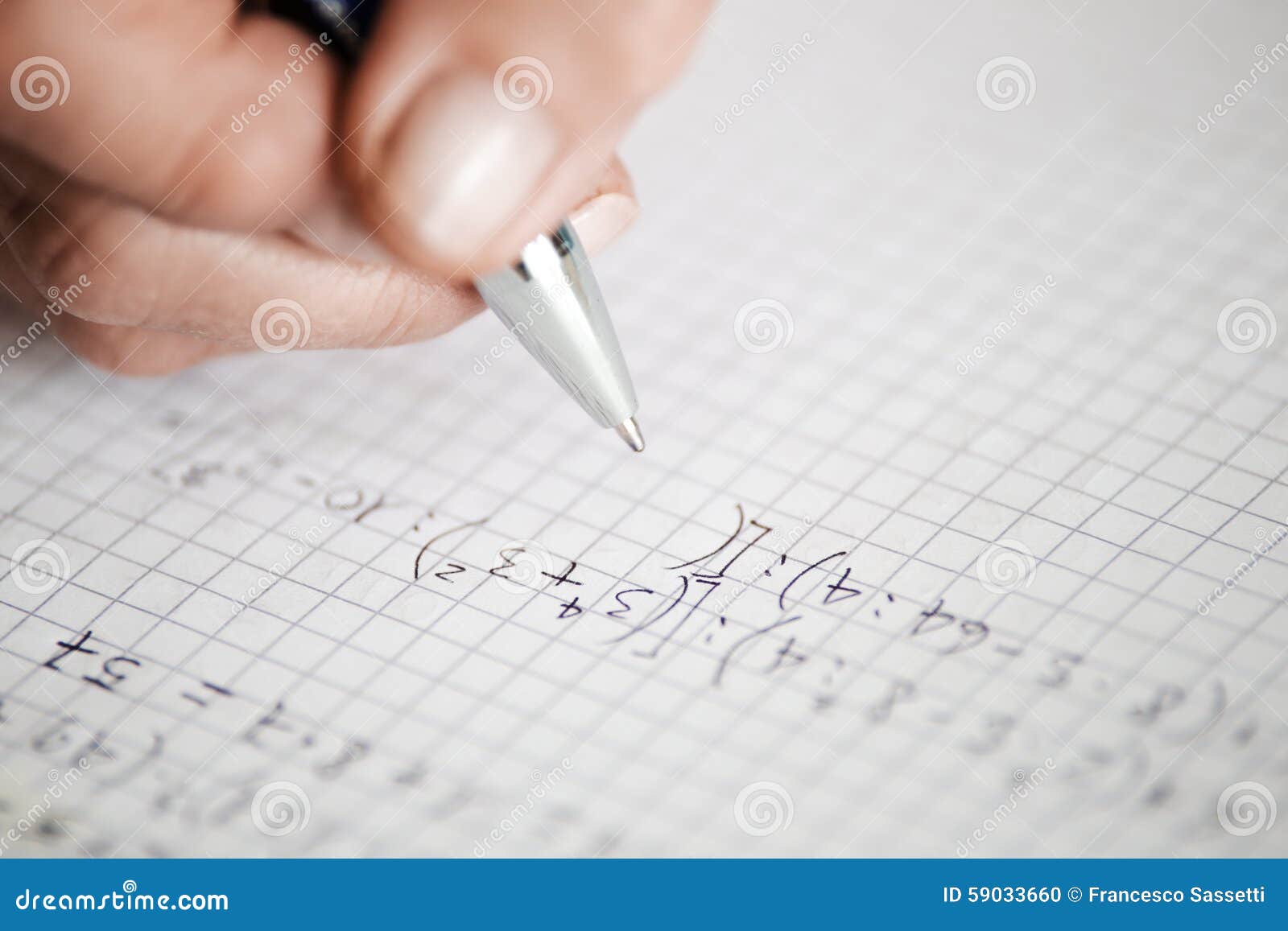 Soft Focus Pen Writing by Female Hand Stock Photo - Image of class ...