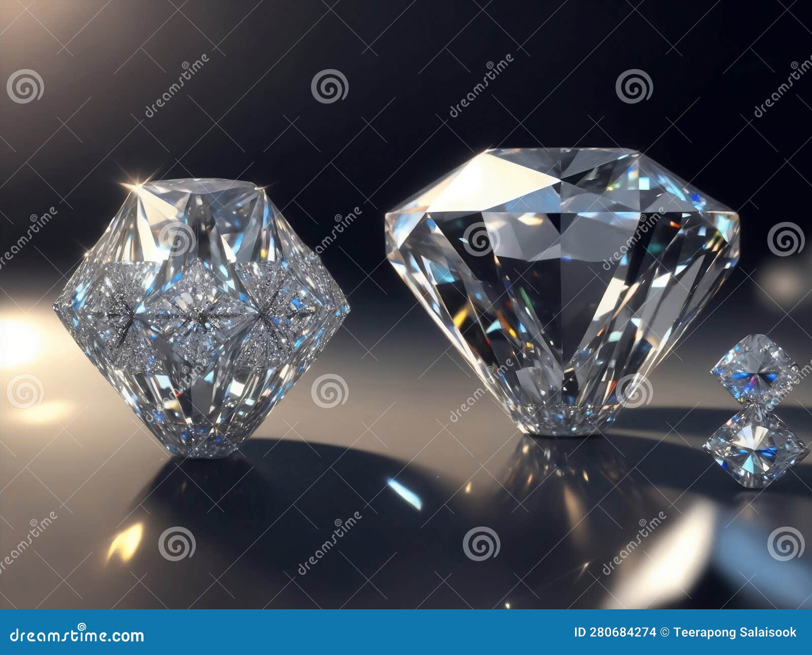 Soft Focus Shot of Beautiful Diamonds, Generative AI Illustration Stock ...
