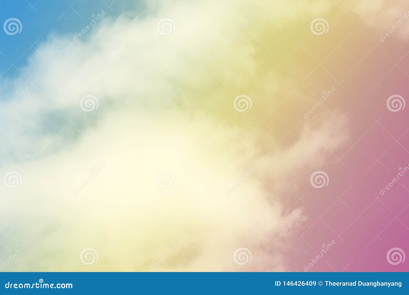 A Soft Fog Cloud Background with a Pastel Colored Orange To Blue ...