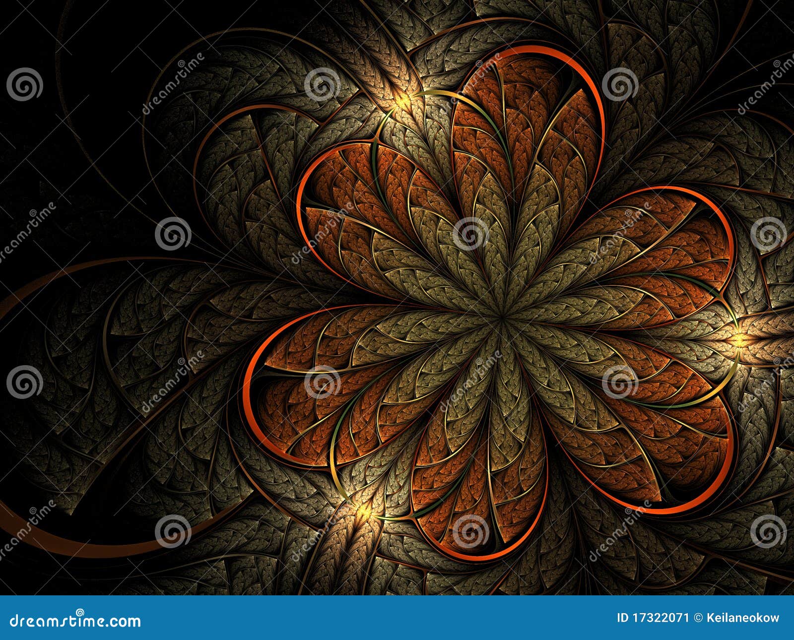 Soft fractal flower stock illustration. Illustration of shape - 17322071