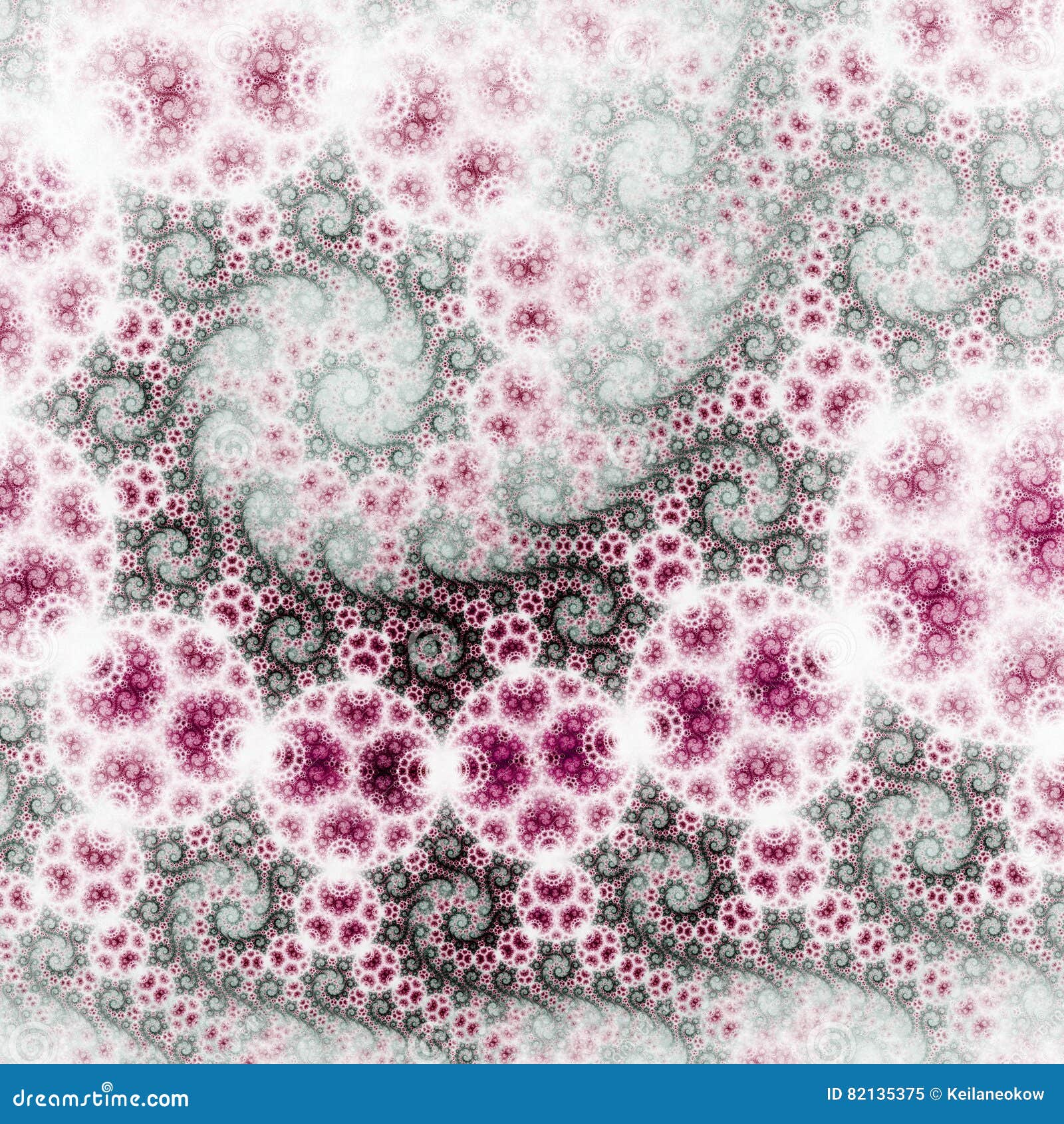 Soft Fractal Spirals, Digital Artwork Stock Illustration - Illustration ...