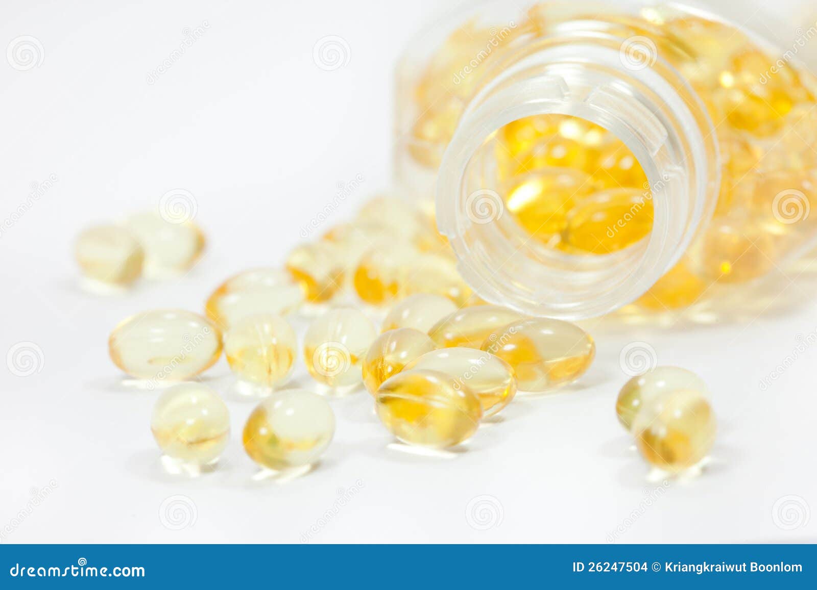 Soft Gelatin Capsules and Container Stock Photo - Image of hospital ...