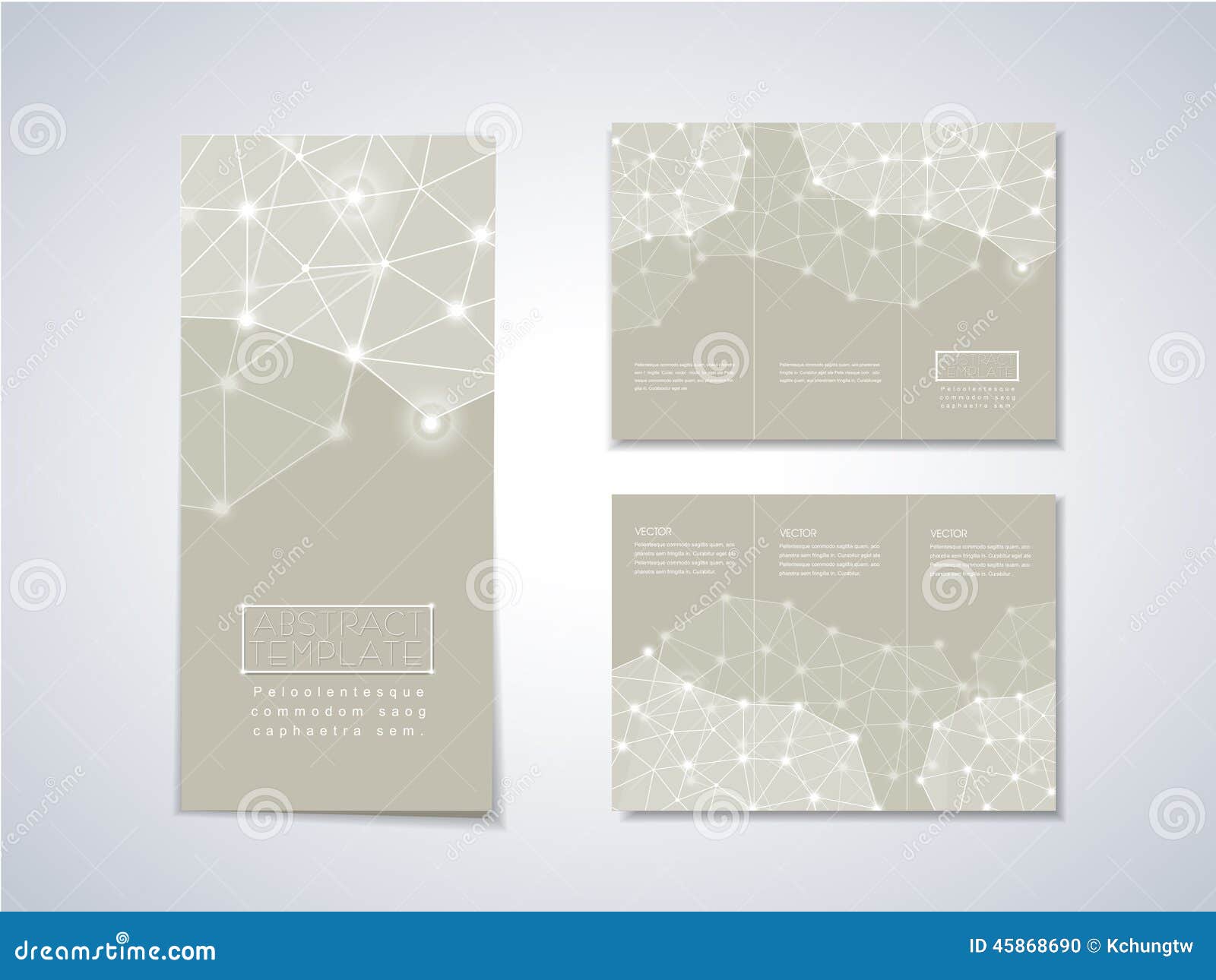 Soft Geometric Background Design for Tri-fold Brochure Stock Vector ...
