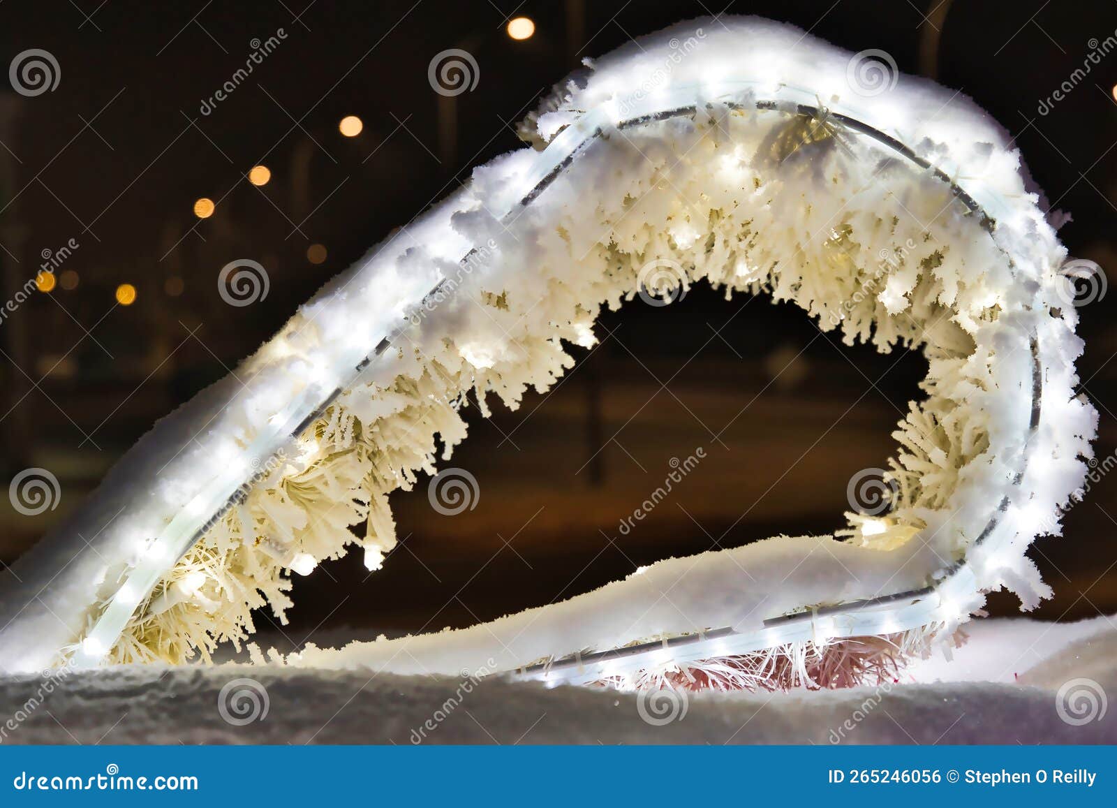 Soft Glow Hora Frost and Christmas Lights Stock Photo - Image of ...