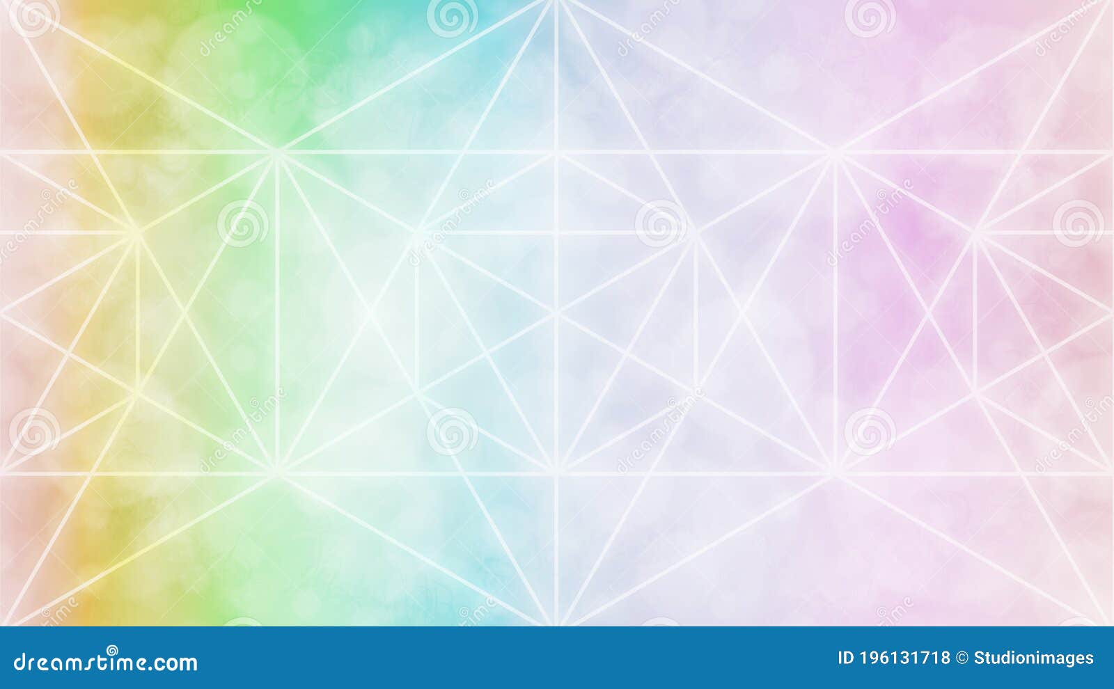 Soft Glowing Pastel Rainbow Sacred Geometry Background, Abstract Stock ...