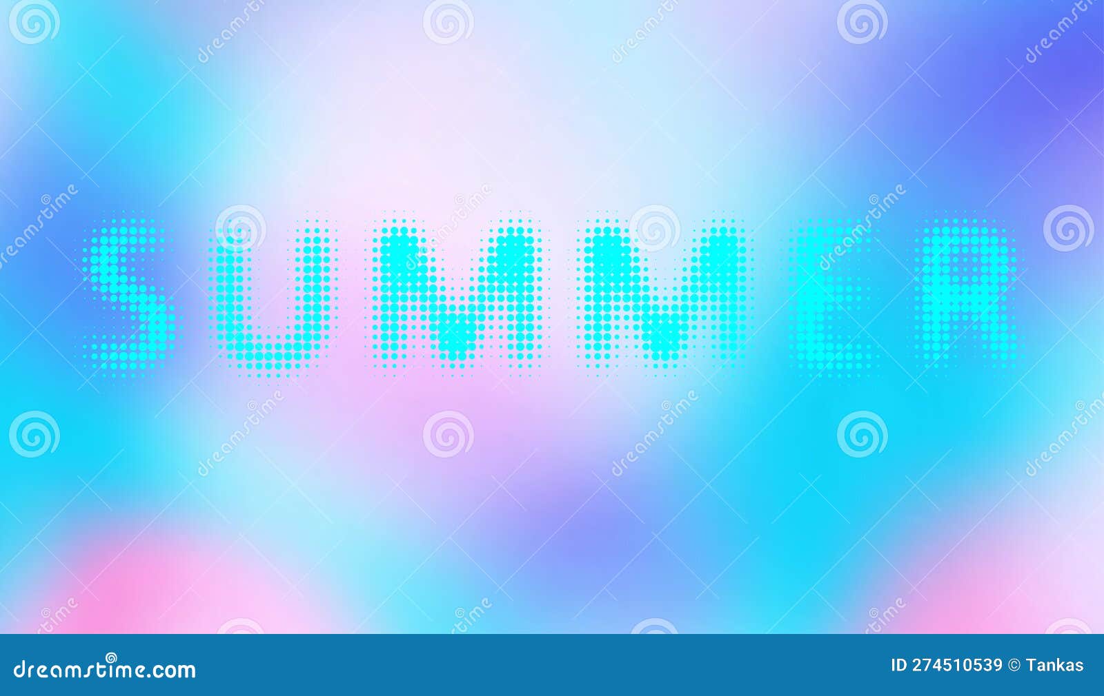 Soft Gradient Background for Any Design. Halftone Lettering Summer ...