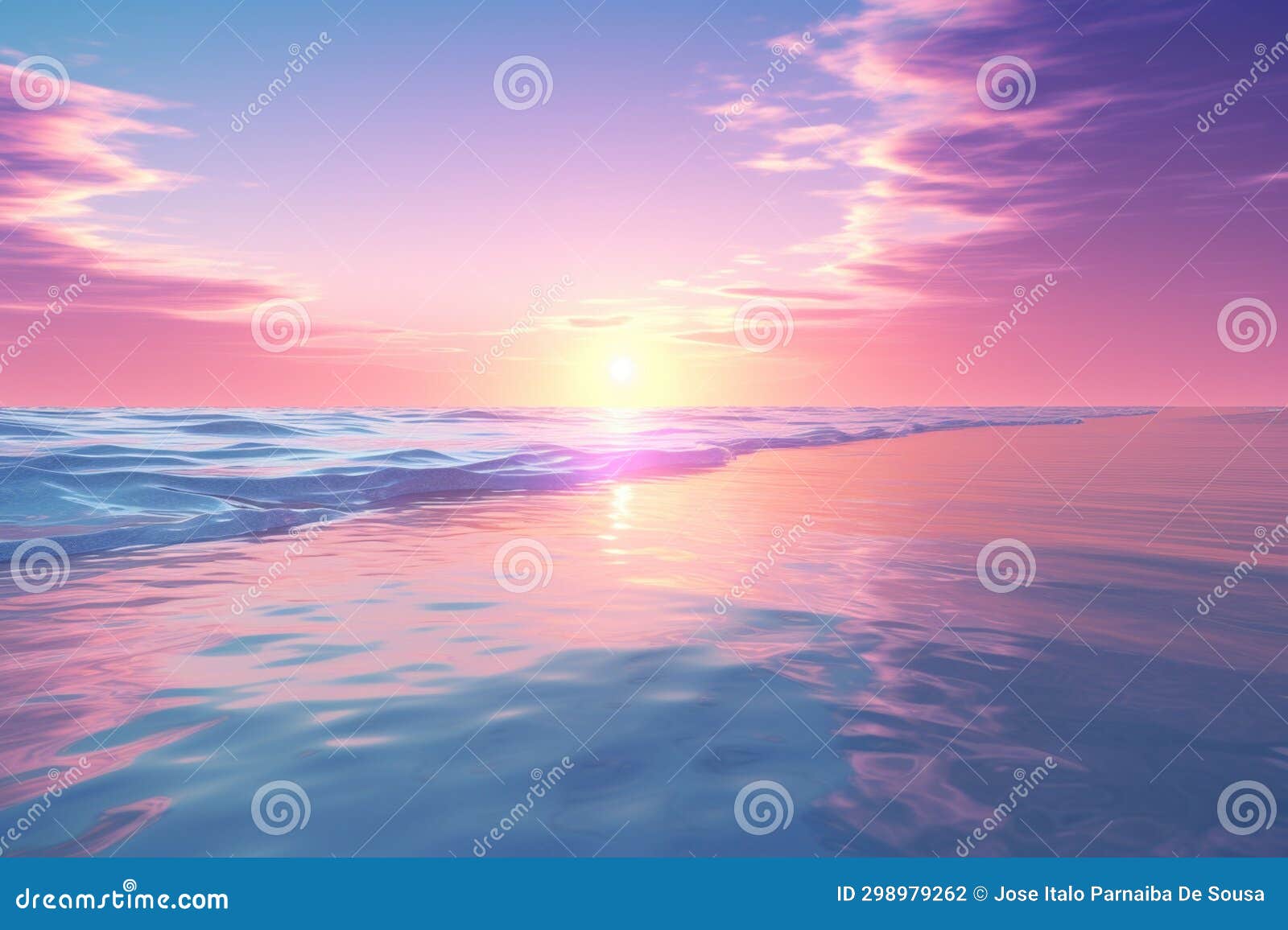 Soft Gradients Transitioning through Calming Ocean Stock Illustration ...