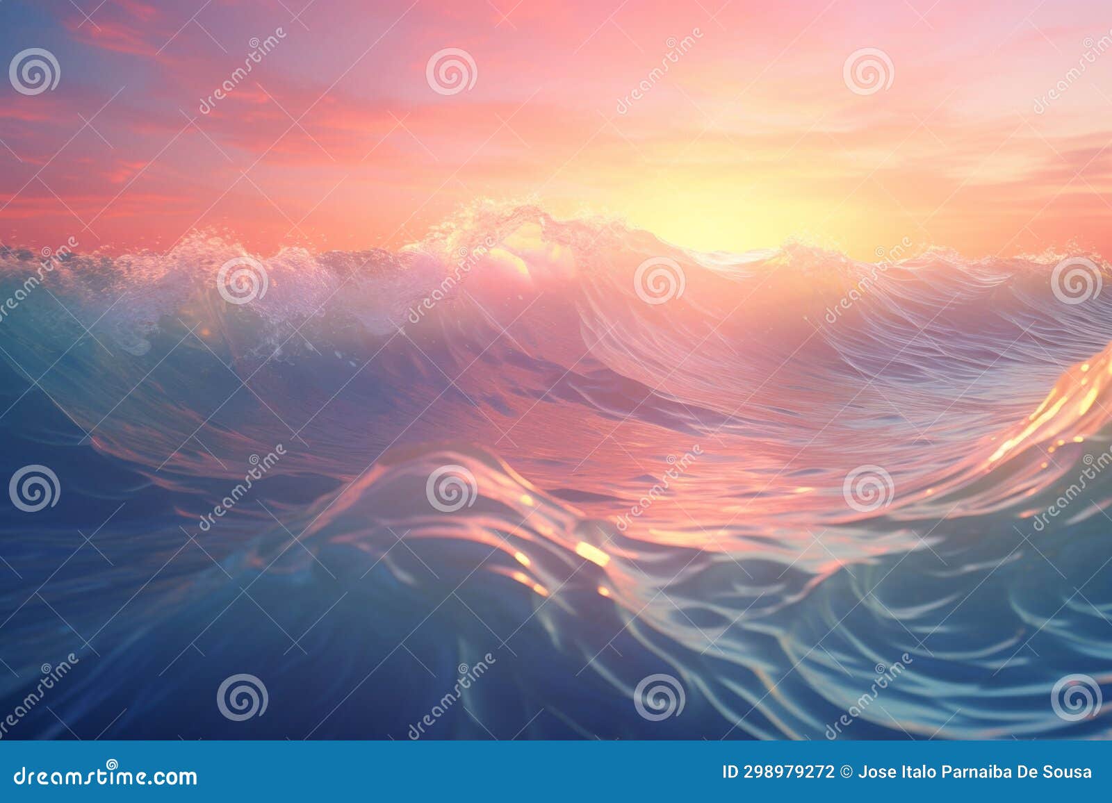 Soft Gradients Transitioning through Calming Ocean Stock Illustration ...