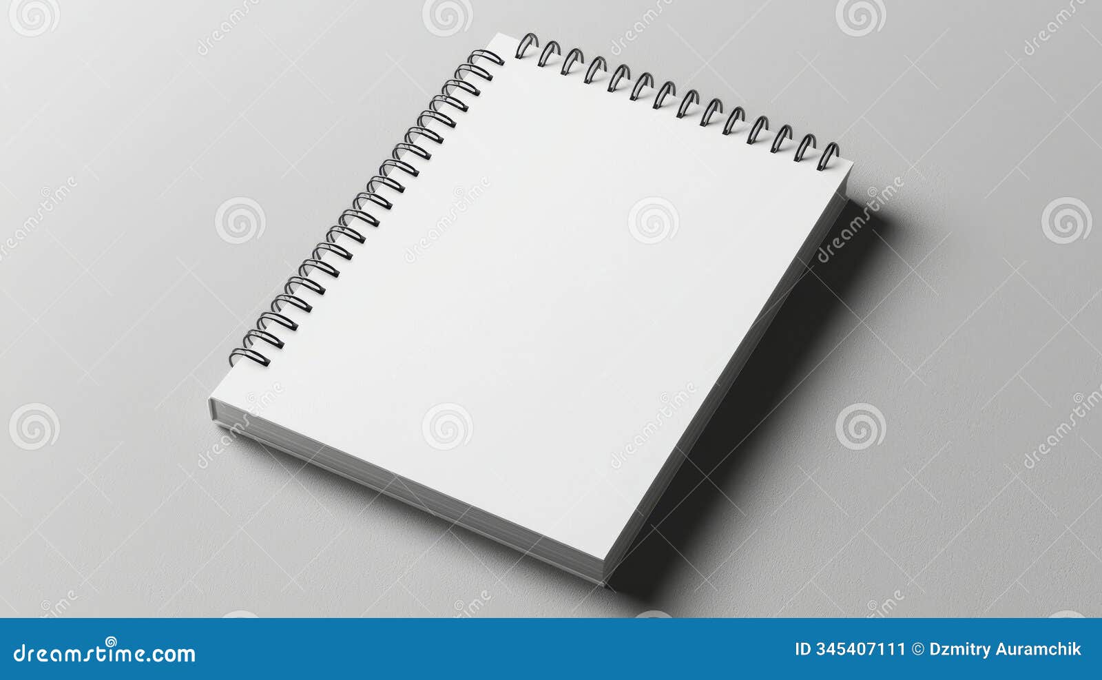 On a Soft Gray Background, a 3D Illustration of a Spiral Binder ...