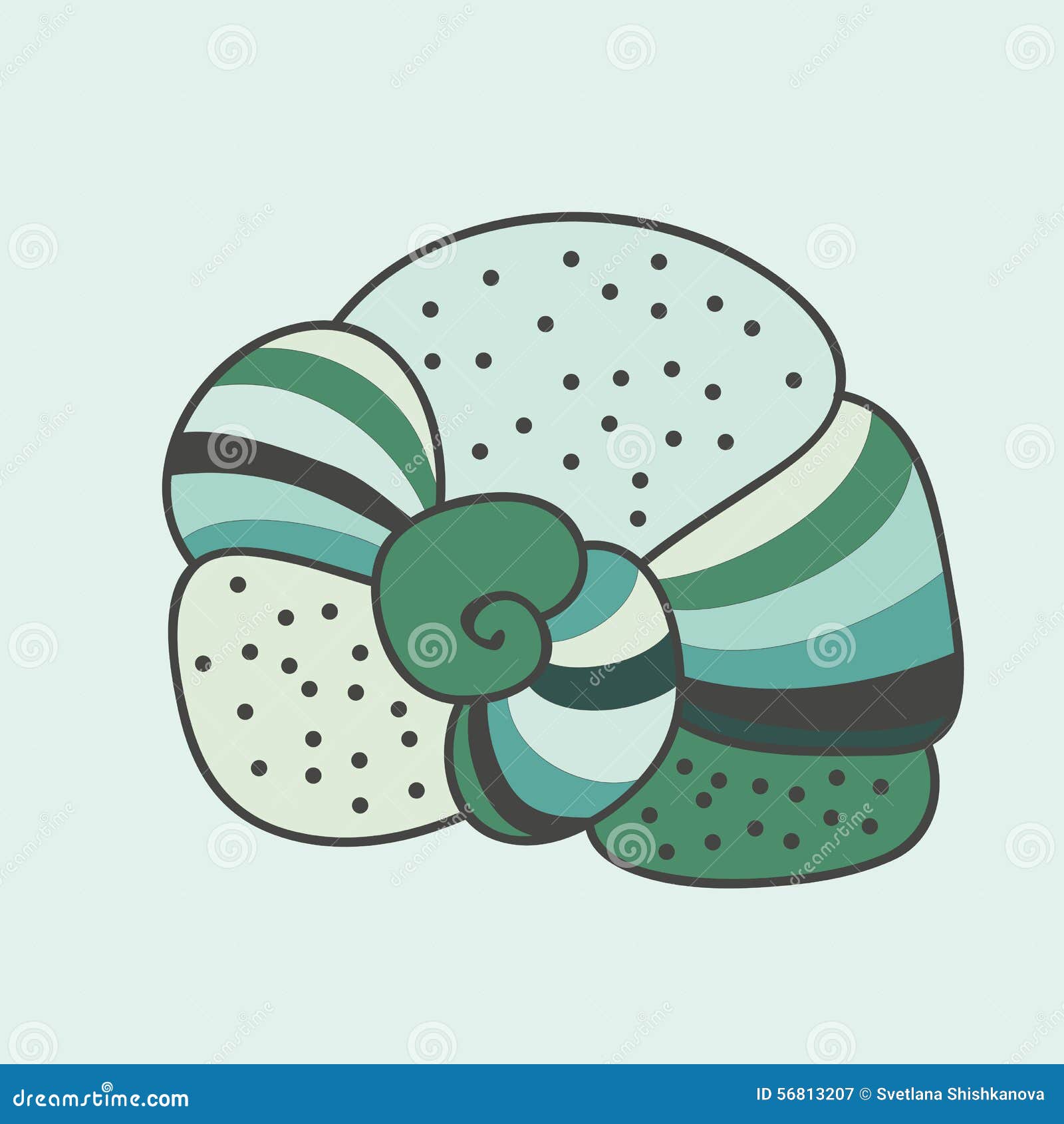 Soft Green Abstract Seashell Stock Vector - Illustration of seashell ...