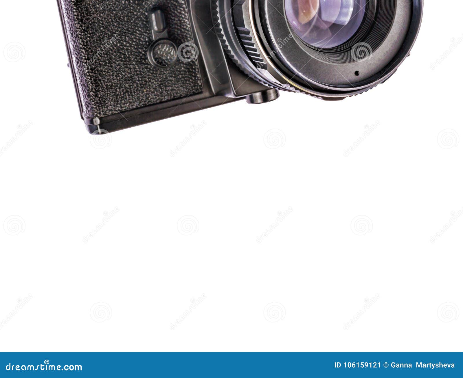 Authentic Antique Photo Camera Isolated on White Background. Soft HDR ...