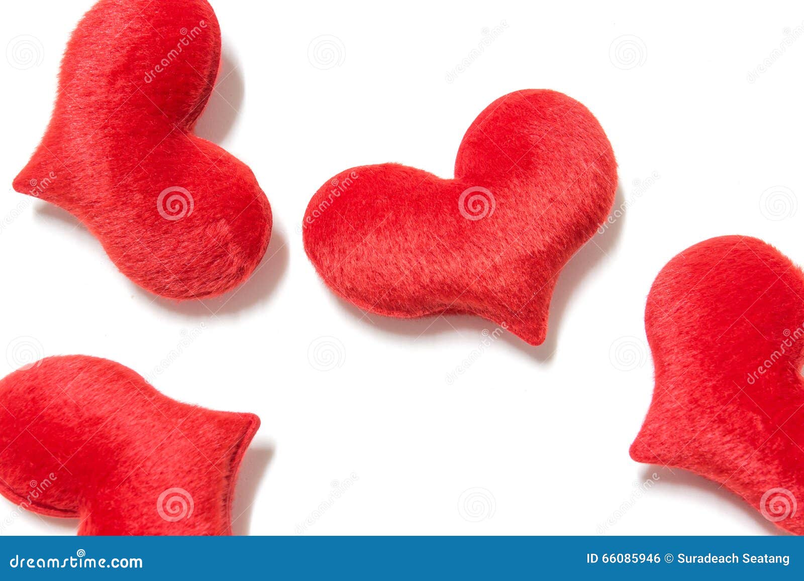 Soft Heart Isolate on White Background Stock Photo - Image of material ...