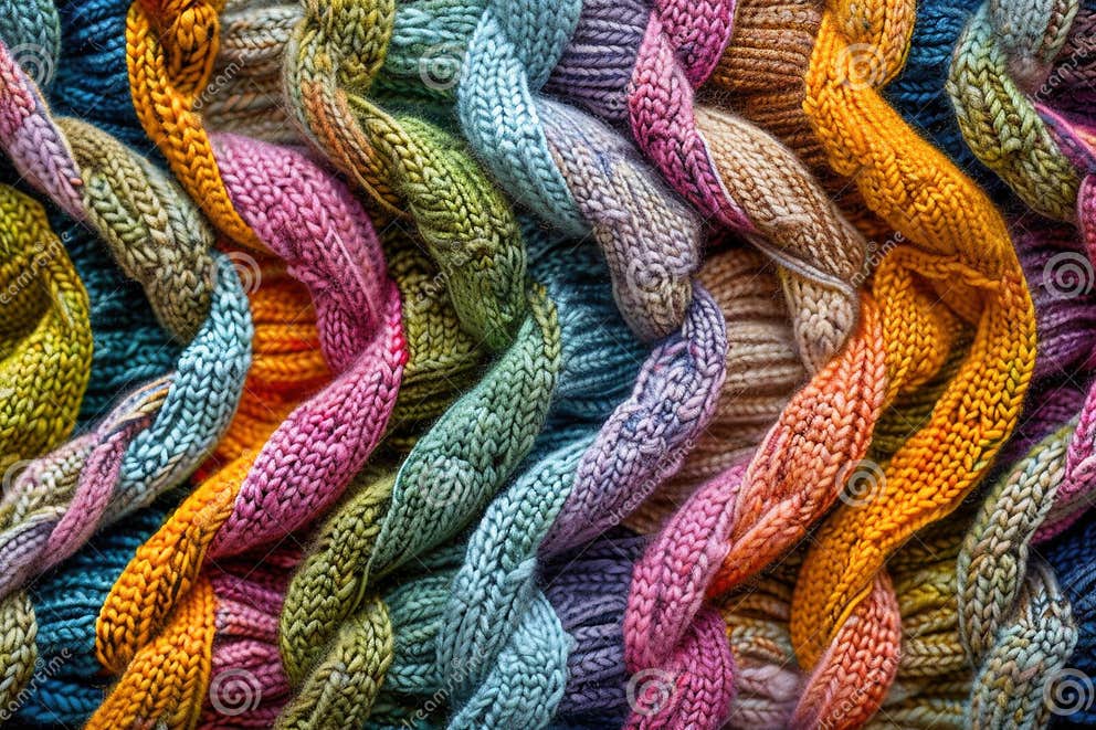 Soft Knitted Background with Cable Patterns and Warm Textured Fabric ...