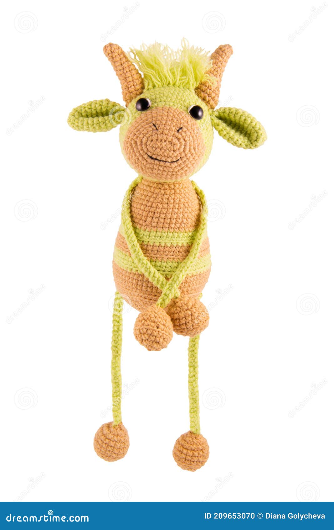 Soft Knitted Bull on a White Background. Soft Toy Bull Stock Photo ...