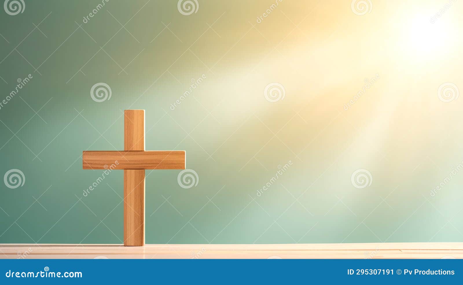Soft Light Background with a Christian Cross. Stock Image - Image of ...