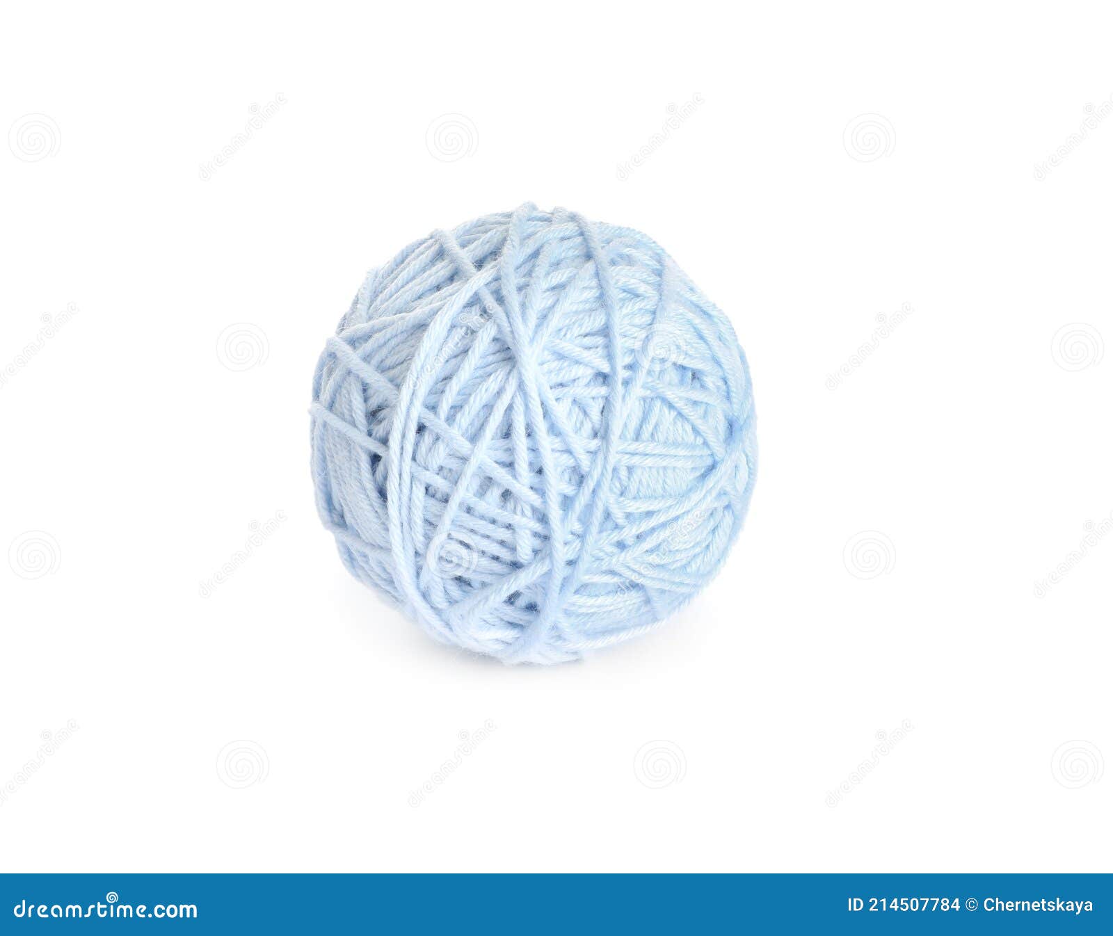 Soft Light Blue Woolen Yarn Isolated on White Stock Photo - Image of ...