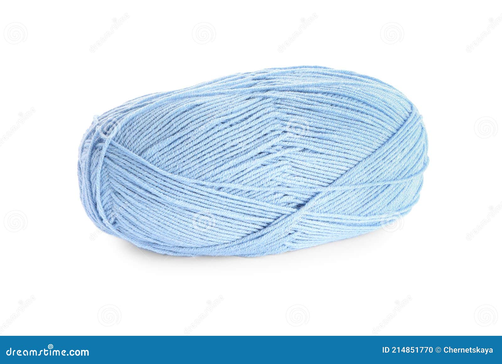 Soft Light Blue Woolen Yarn Isolated on White Stock Photo - Image of ...