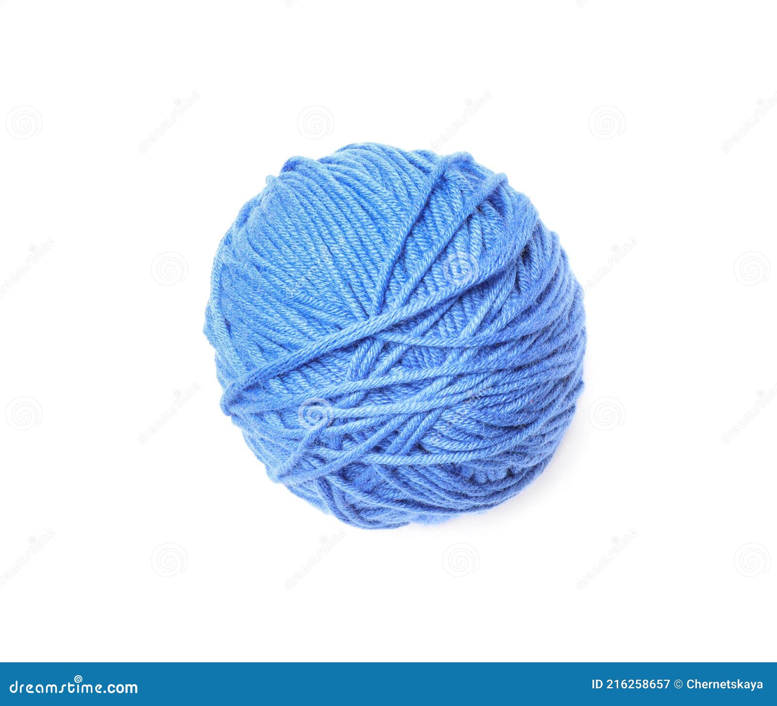 Soft Light Blue Woolen Yarn Isolated on White Stock Image - Image of ...