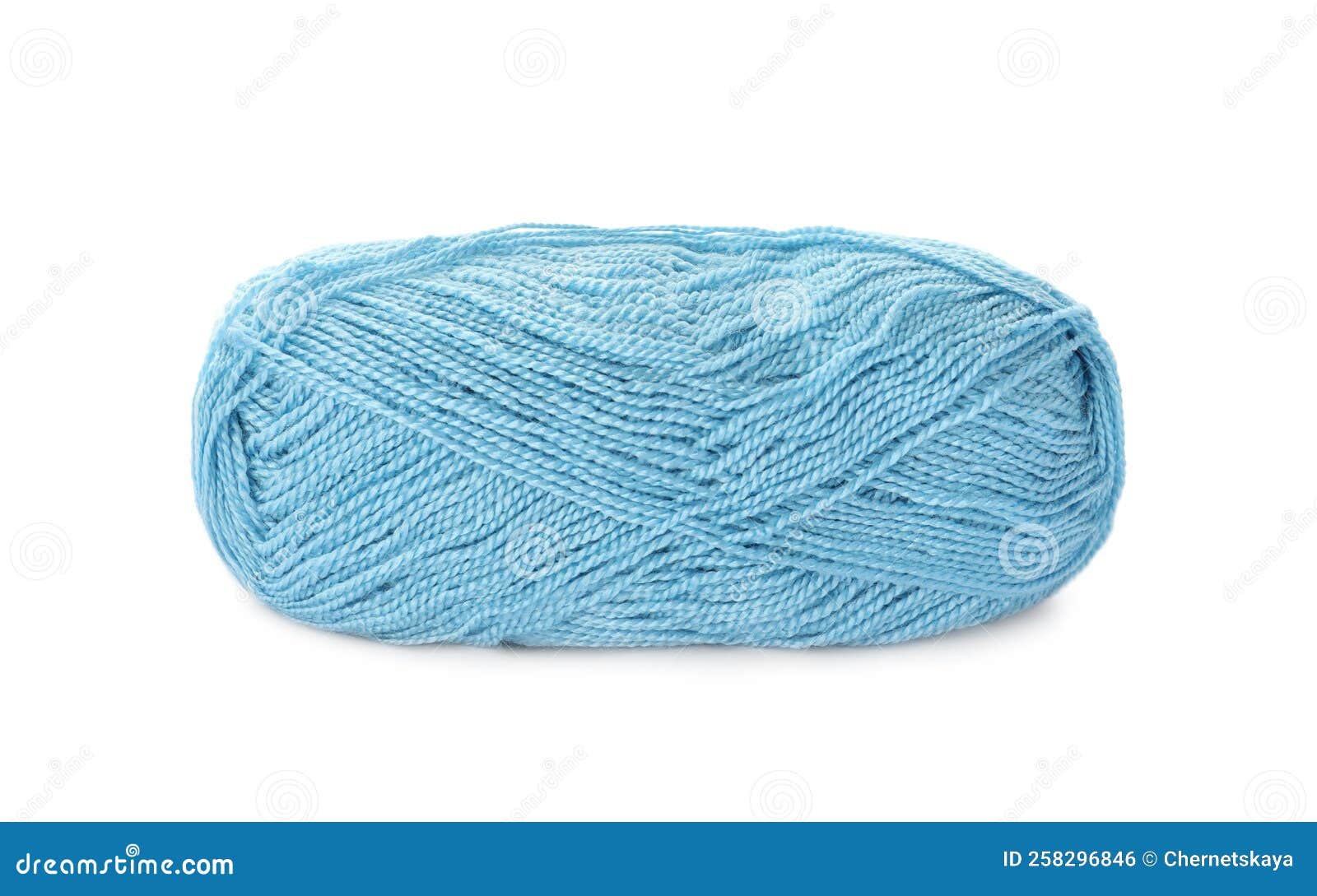 Soft Light Blue Woolen Yarn Isolated on White Stock Photo - Image of ...