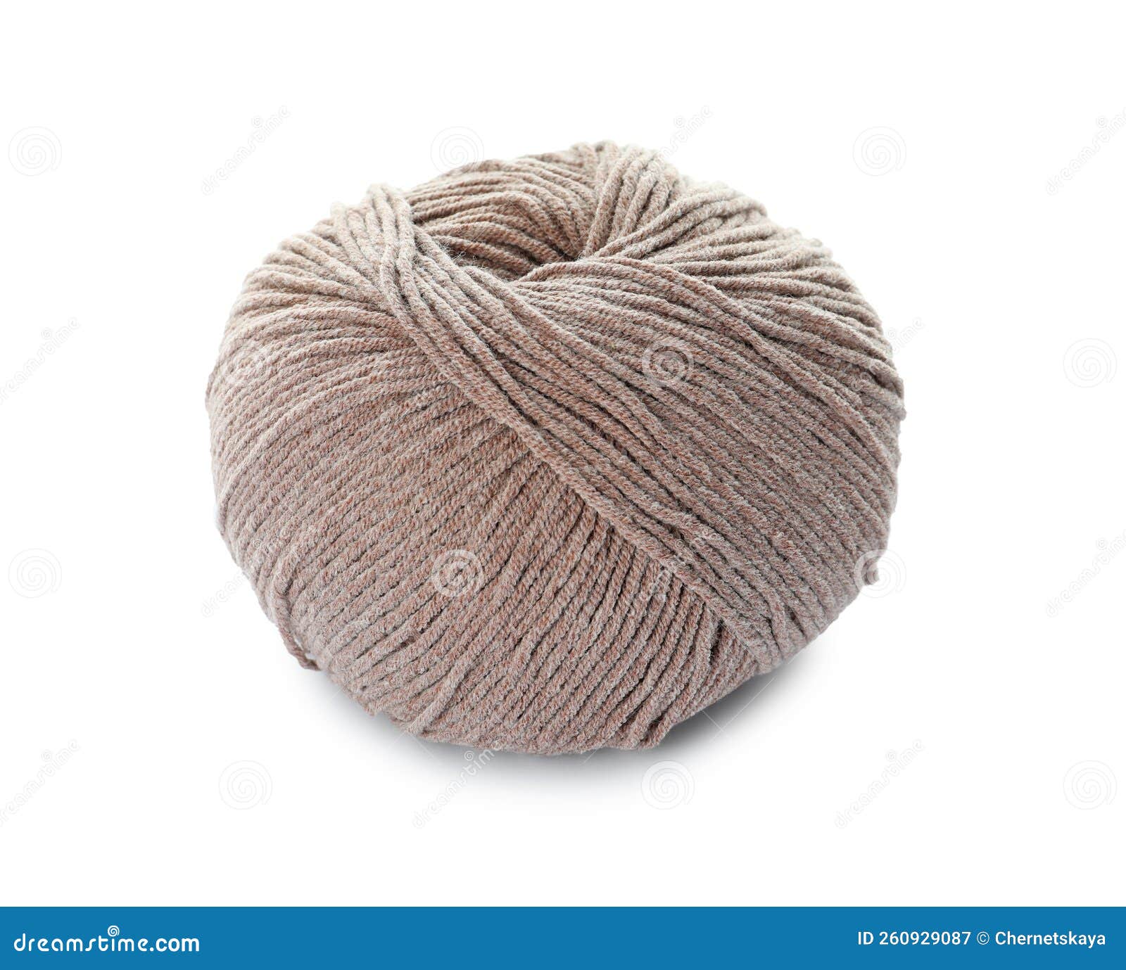 Soft Light Brown Woolen Yarn Isolated on White Stock Image - Image of ...