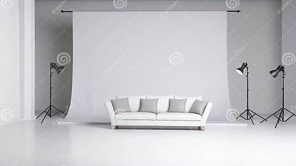 Soft Light Grey Studio Background Stock Illustration - Illustration of ...