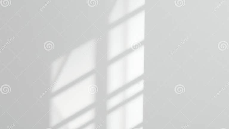 Soft Light Shadows from a Window Cast Onto a White Wall Stock ...