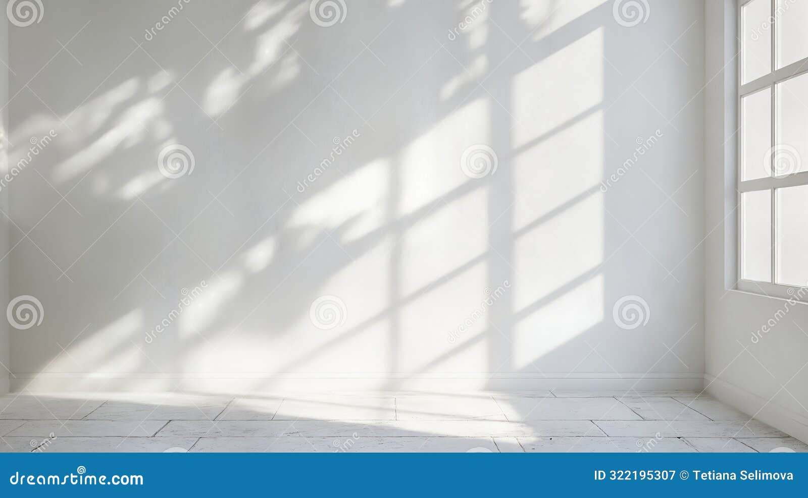 Soft Light and Shadows from Window. Realistic Mockup of Natural ...