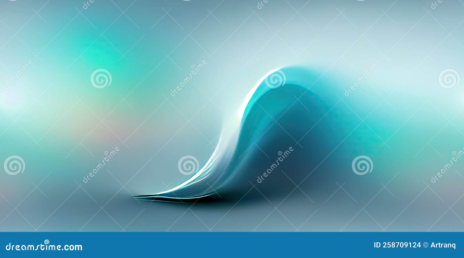 Soft Liquid Flow of Cyan Wavy Shapes, Seamless Texture with Blurring ...