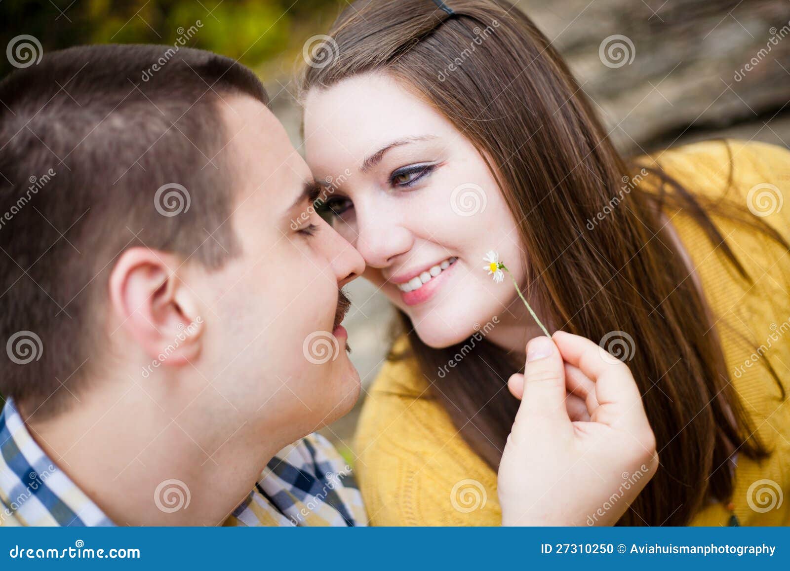 Soft Loving Touch stock photo. Image of brunette, green - 27310250