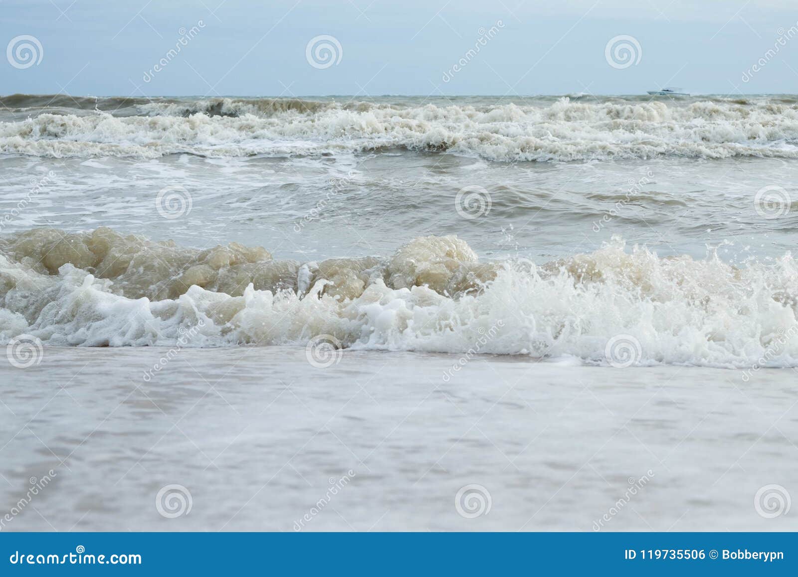 Soft Ocean Wave On Sandy Beach Stock Photo - Image of closeup, lagoon ...
