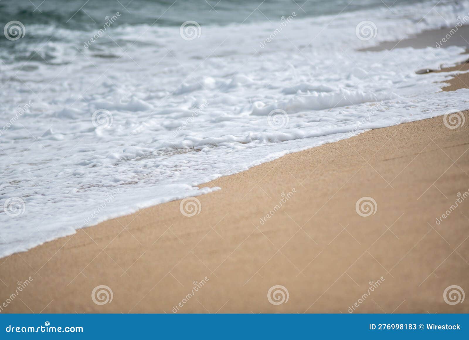Soft Ocean Waves with Foam on a Sandy Beach Stock Image - Image of ...