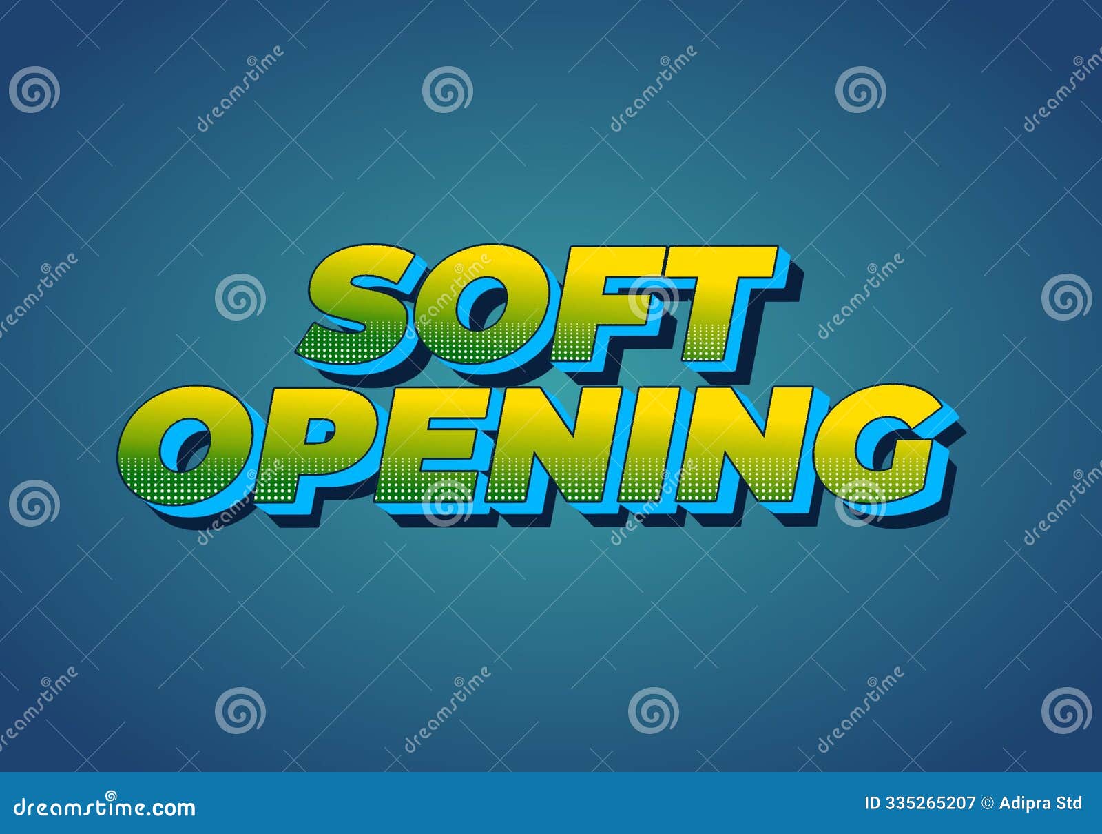 Soft Opening. Text Effect for Digital Ads with 3D Style Stock ...