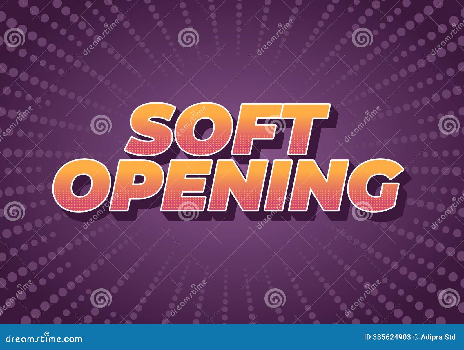 Soft Opening. Text Effect for Digital Ads with 3D Style Stock Vector ...