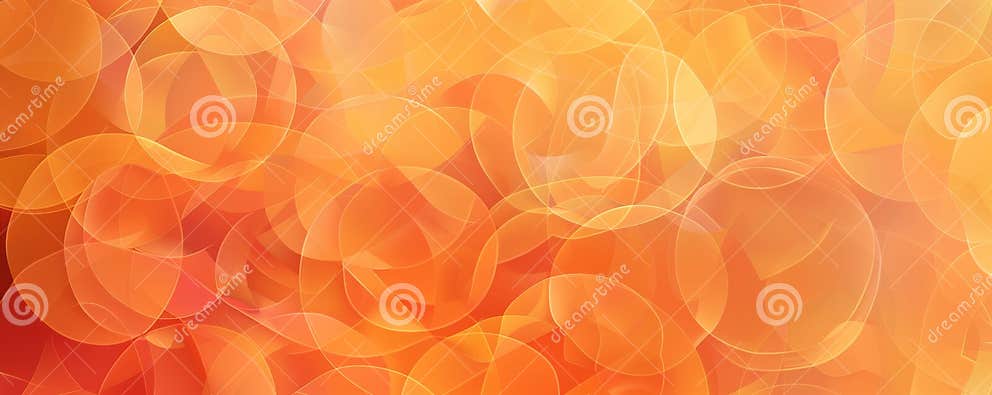 A Soft Orange Background Featuring a Pattern of Overlapping Circles in ...