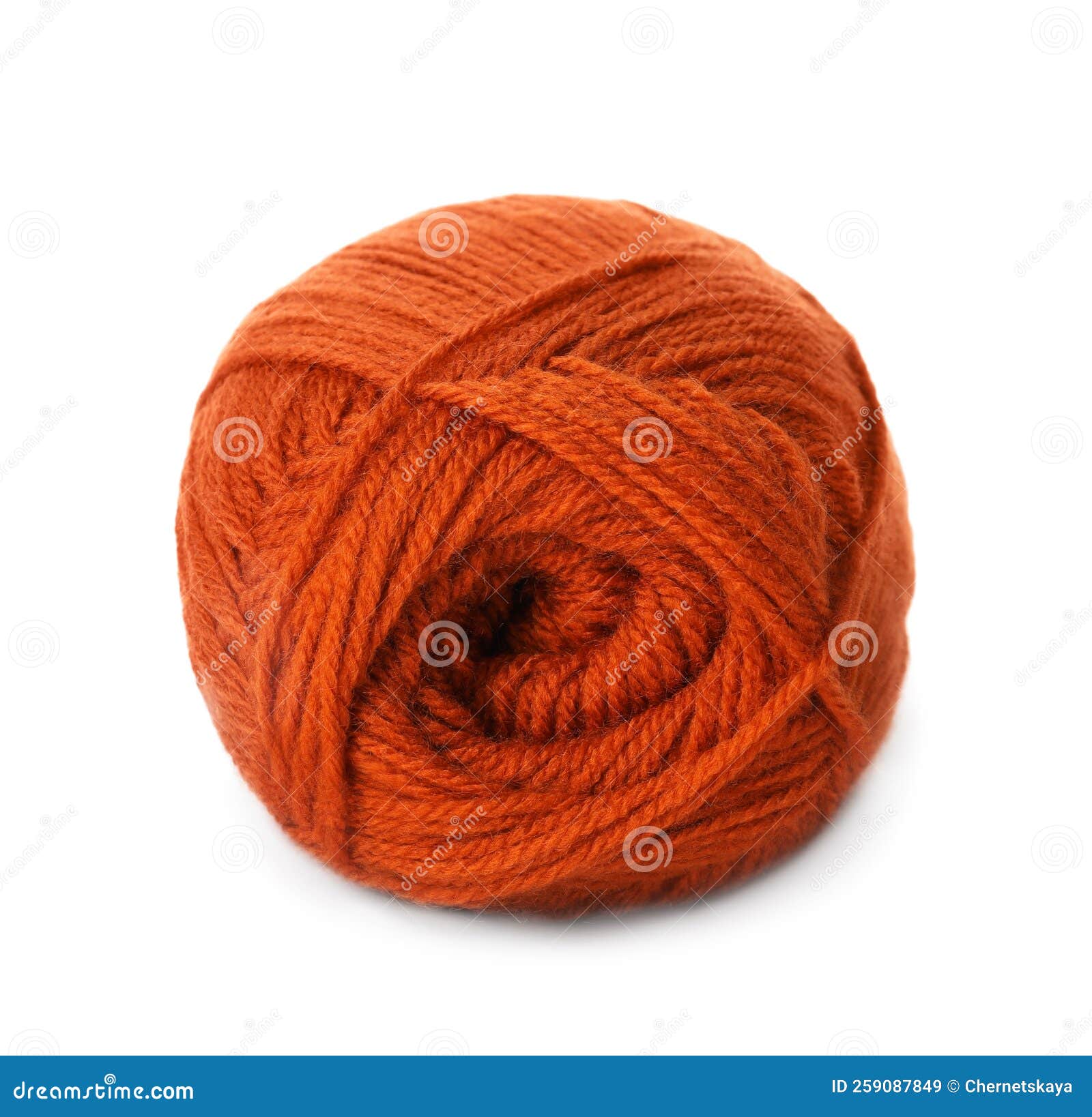 Soft Orange Woolen Yarn Isolated on White Stock Image - Image of ...