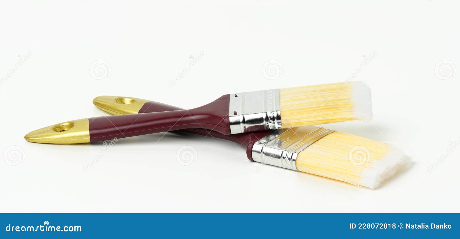 Soft Paint Brush on Wooden Handle on White Background Stock Photo ...