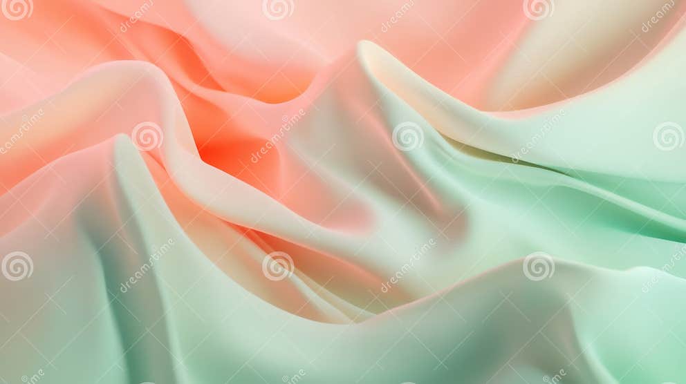 Soft Pastel Colored Silk Fabric with Gentle Waves and Smooth Texture Stock Illustration ...