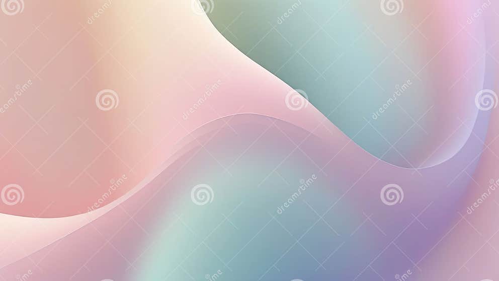 Soft Pastel Gradients Create Flowing Patterns and Smooth Transitions in a Gentle Abstract Design ...