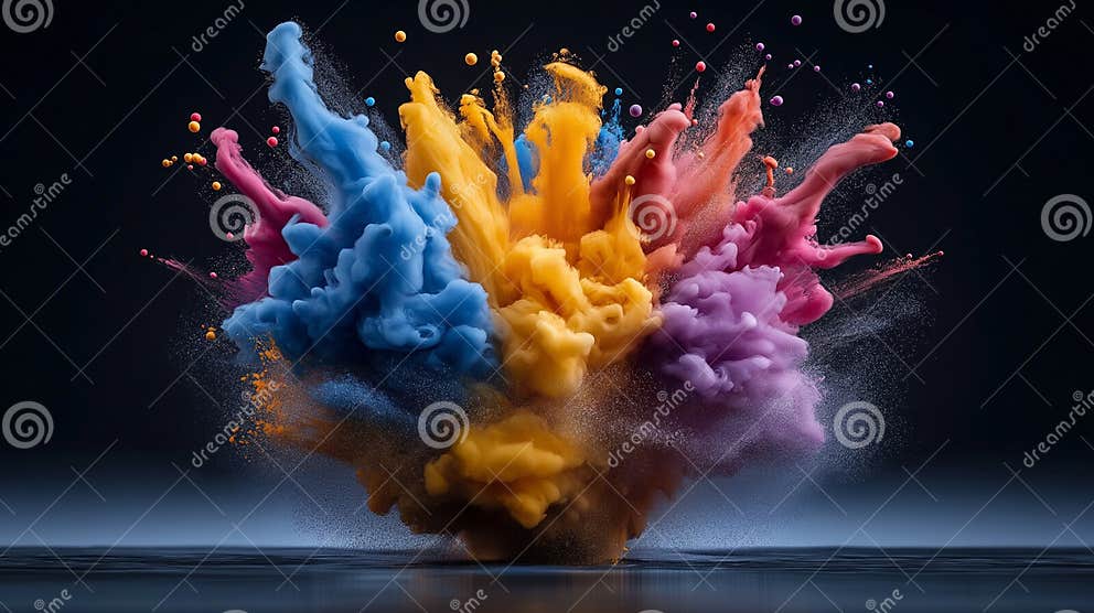 Soft Pastel Ink Explosion in Water Stock Photo - Image of creative ...