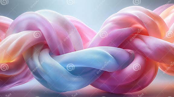 Soft Pastel Interlocking Ribbons Create Serene and Harmonious Visual ...