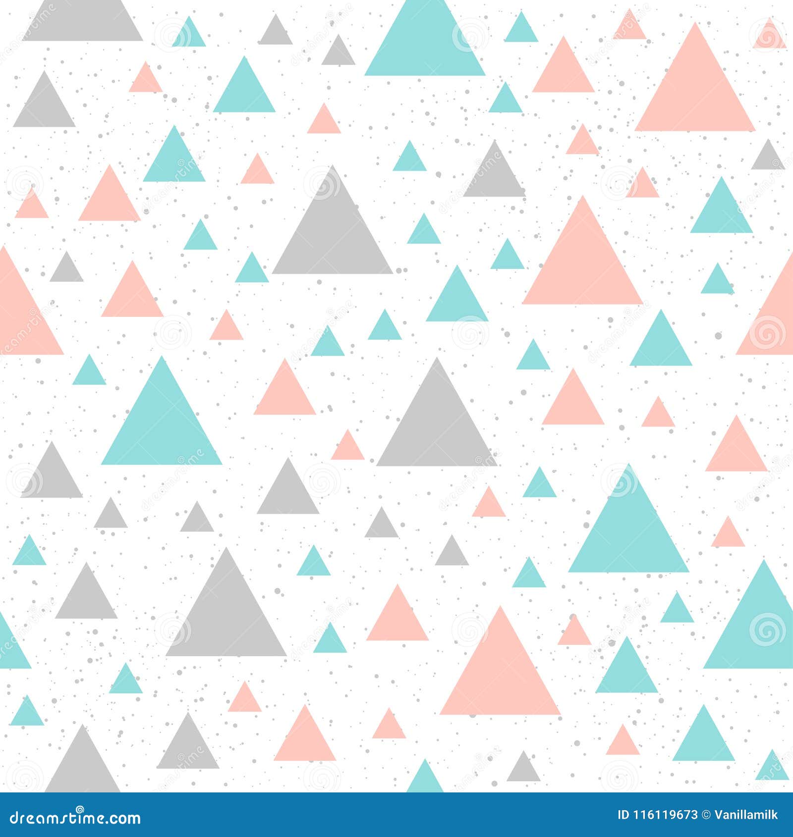 Soft Pastel Triangle Seamless Background. Stock Illustration ...
