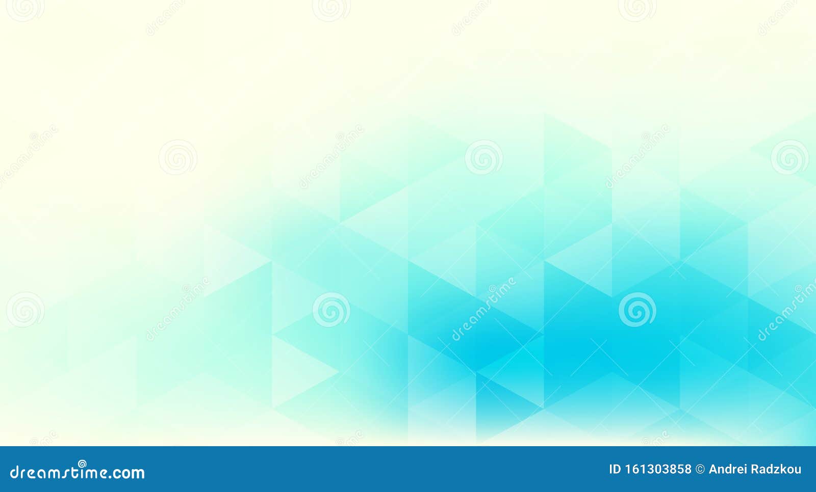 Soft Pattern with Bright Turquoise Triangles on Light Yellow Background ...