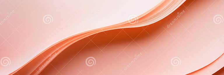 Soft Peach-colored Paper Sheets Create an Elegant Wave Pattern in ...