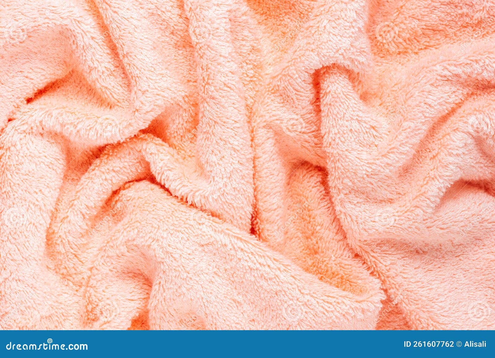 Soft Peach Texture of Bath Towel Folded, Background Stock Photo - Image ...