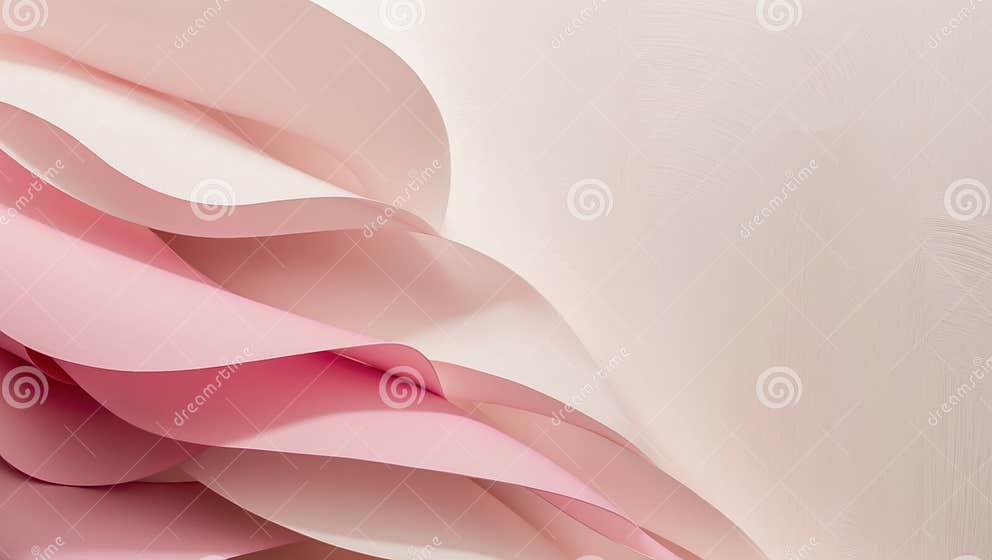 Soft Pink Abstract Background with Flowing Layers. Stock Image - Image ...