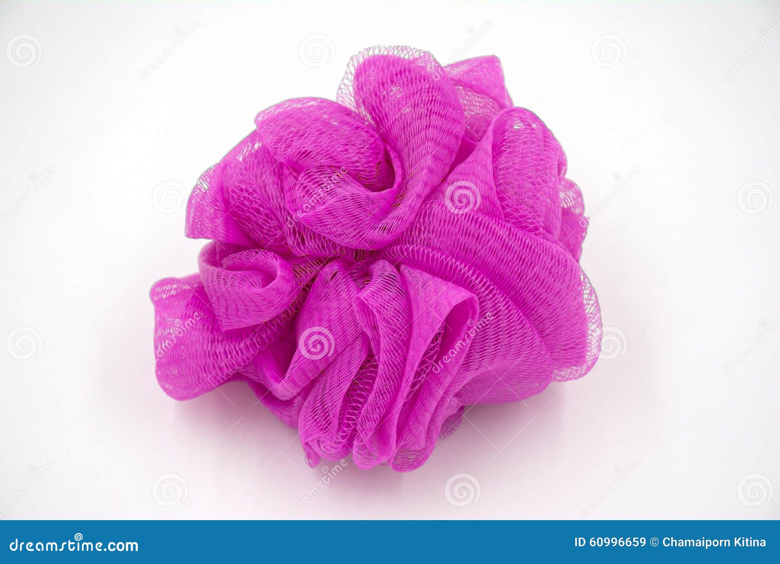 Soft Pink Bath Puff on White Background Stock Image - Image of pink ...