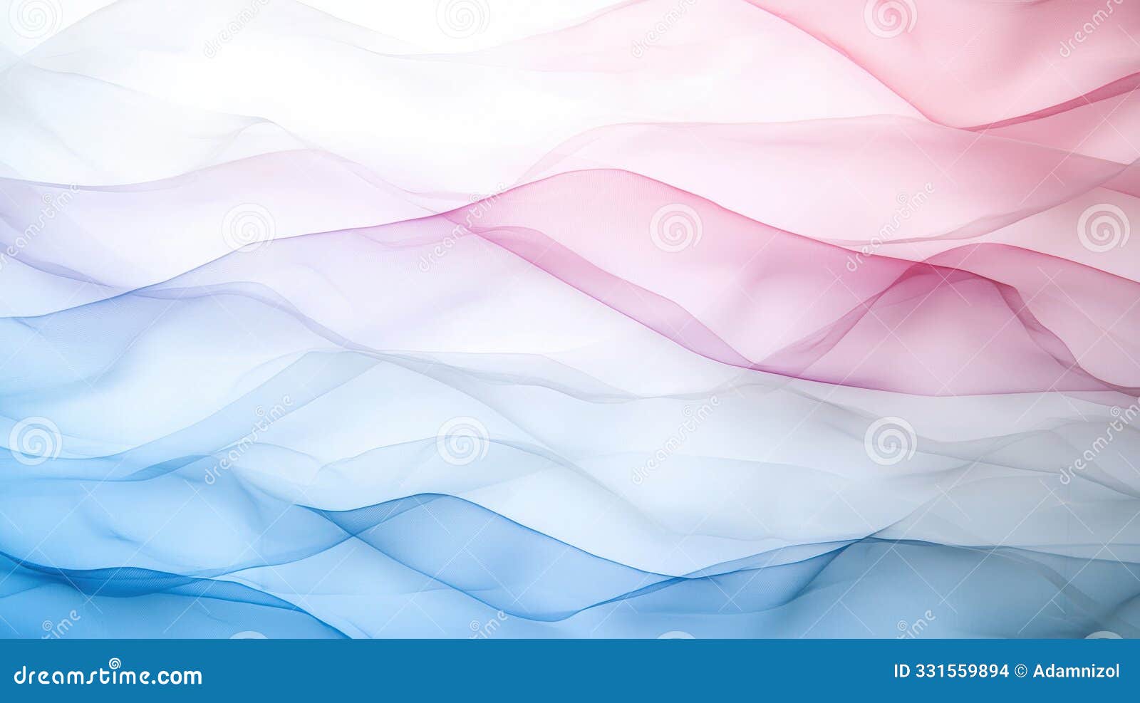Soft Pink and Blue Abstract Waves Background Stock Illustration ...