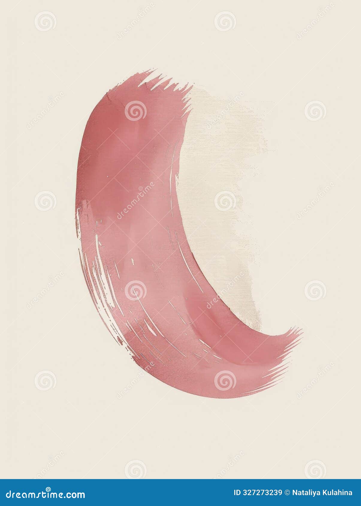 Soft Pink Brushstroke Curving Gracefully on a Light Background Stock ...