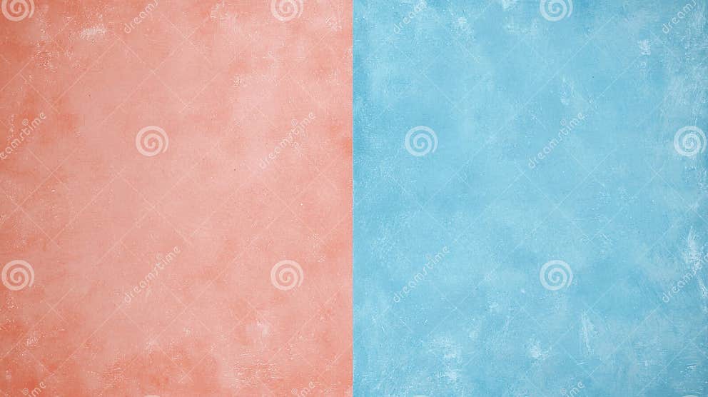 Soft Pink and Calming Blue Pastel Hues Divide the Frame, Creating a ...